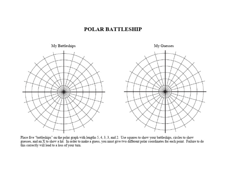 Polar Coordinates - Battleship Game | PDF
