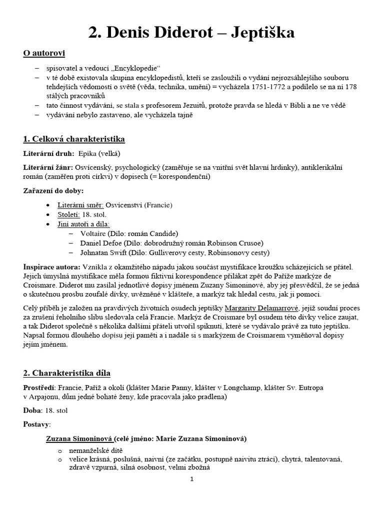 Denis Diderot - Jeptiska | PDF