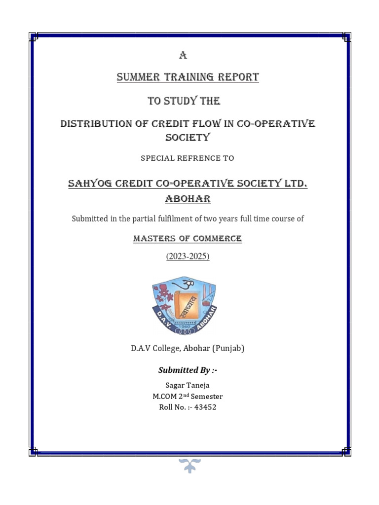 Co-op Credit Flow Analysis | PDF | Cooperative | Credit