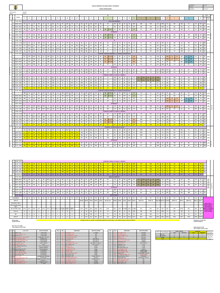 Roster Sem 1 29072024 Share Guru & Siswa | PDF