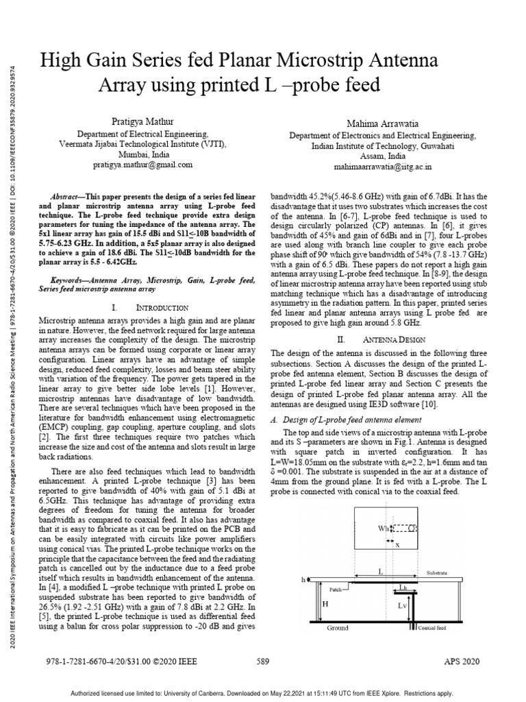 Mathur 2020 | PDF | Antenna (Radio) | Broadcast Engineering
