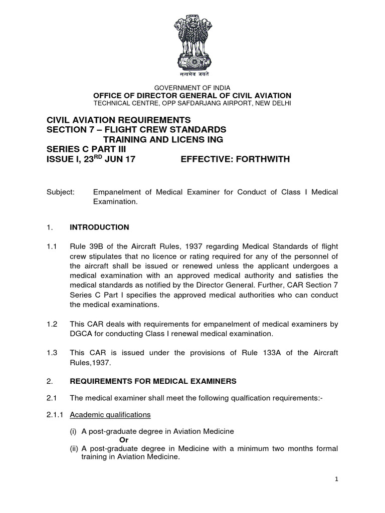 D7C-C3 Class 1 Medical | PDF | Physical Examination | Medicine