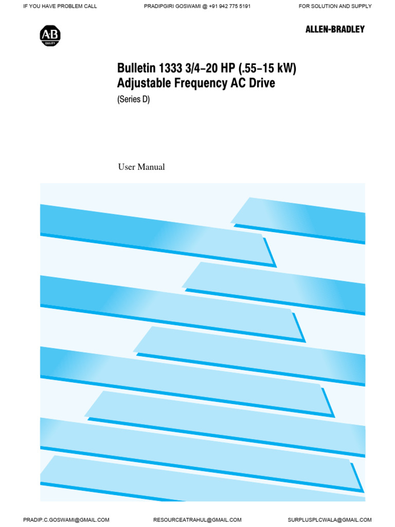 AB Bulletin 1333 34-20 HP (.55-15 KW) Adjustable Frequency AC Drive (Series D) | PDF ...