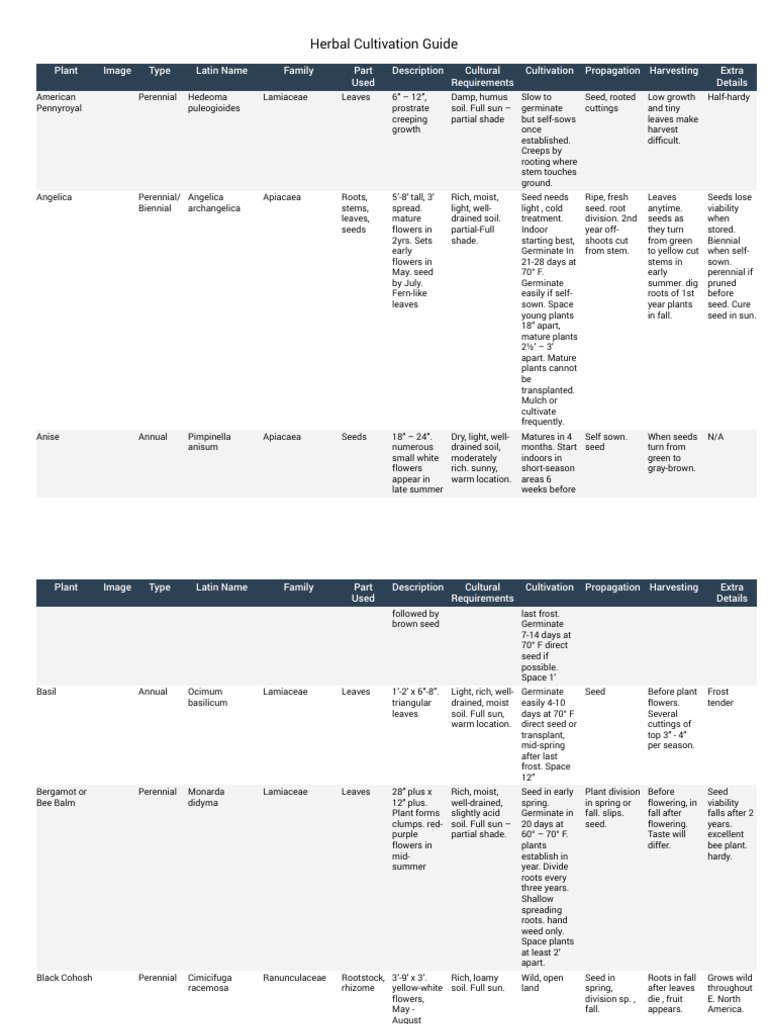 Herbal Cultivation Guide | PDF | Seed | Horticulture