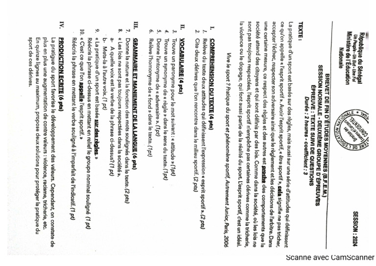 TSQ second tour 2024 | PDF