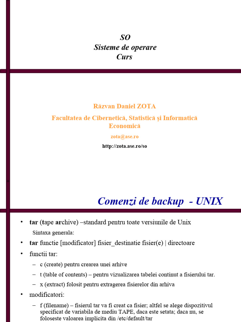 SO 04 - Sistemul de Fisiere | PDF