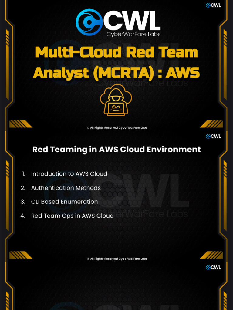 MCRTA AWS Red Team Operations Guide | PDF | User (Computing) | Amazon ...