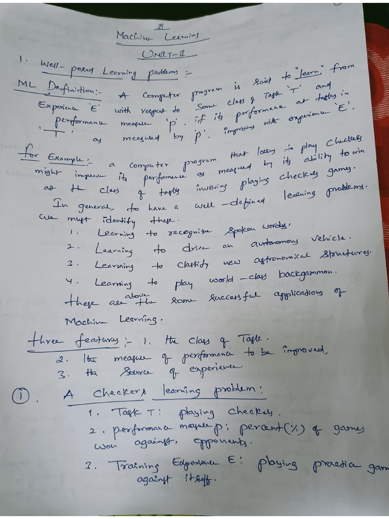 ML UNIT-1 Notes | PDF