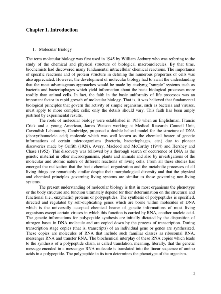 MB502-T - Molecular Biology Handouts 1 | PDF | Nucleic Acids | Nucleotides