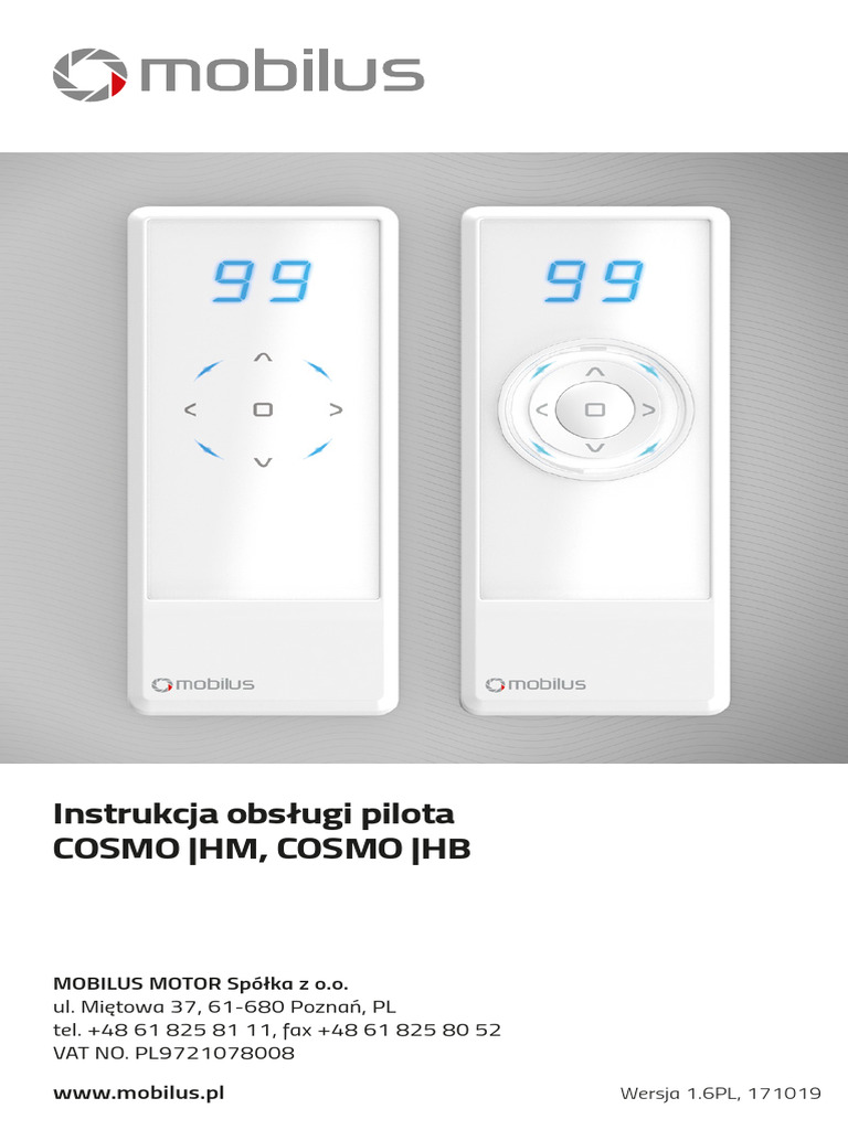Mobilus Cosmo HB HM Instr S PL | PDF