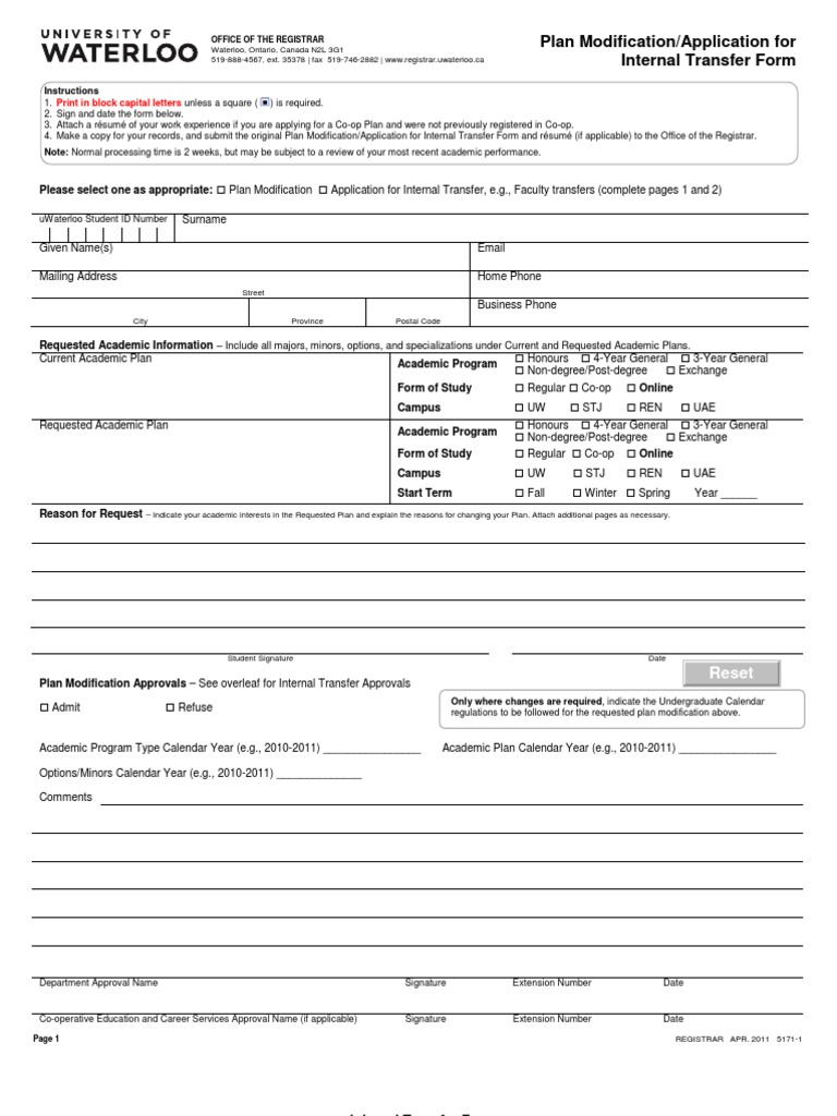 Plan Modification | PDF | Further Education | Students