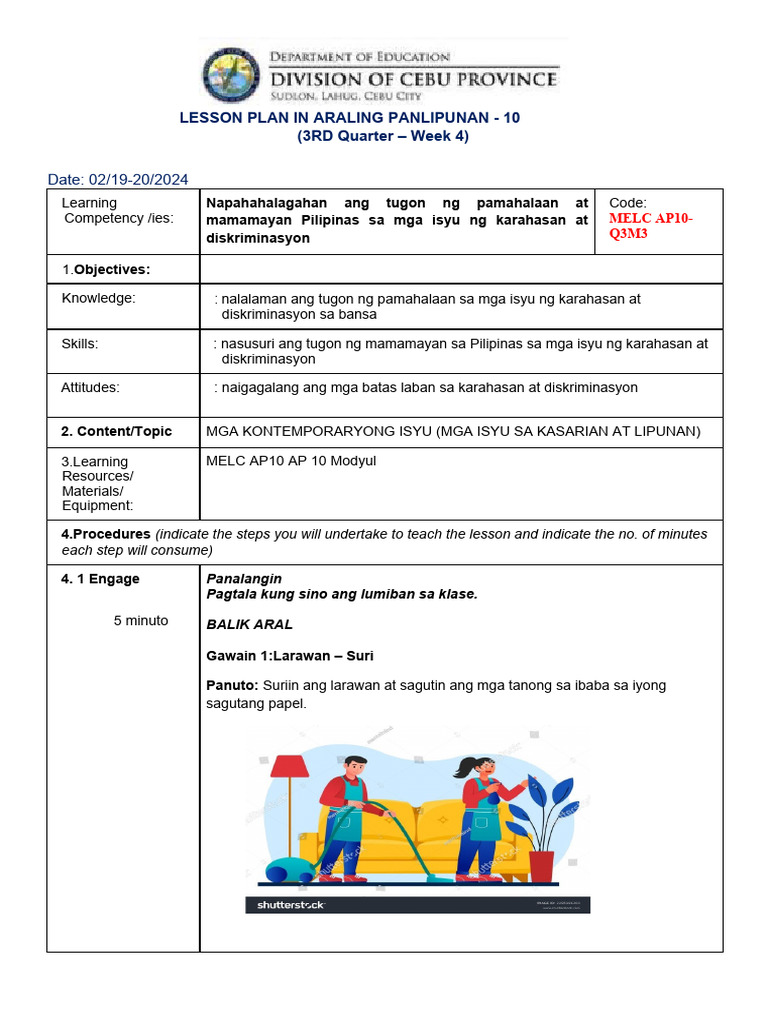 AP10 DLP Q3 Week 5-6 | PDF