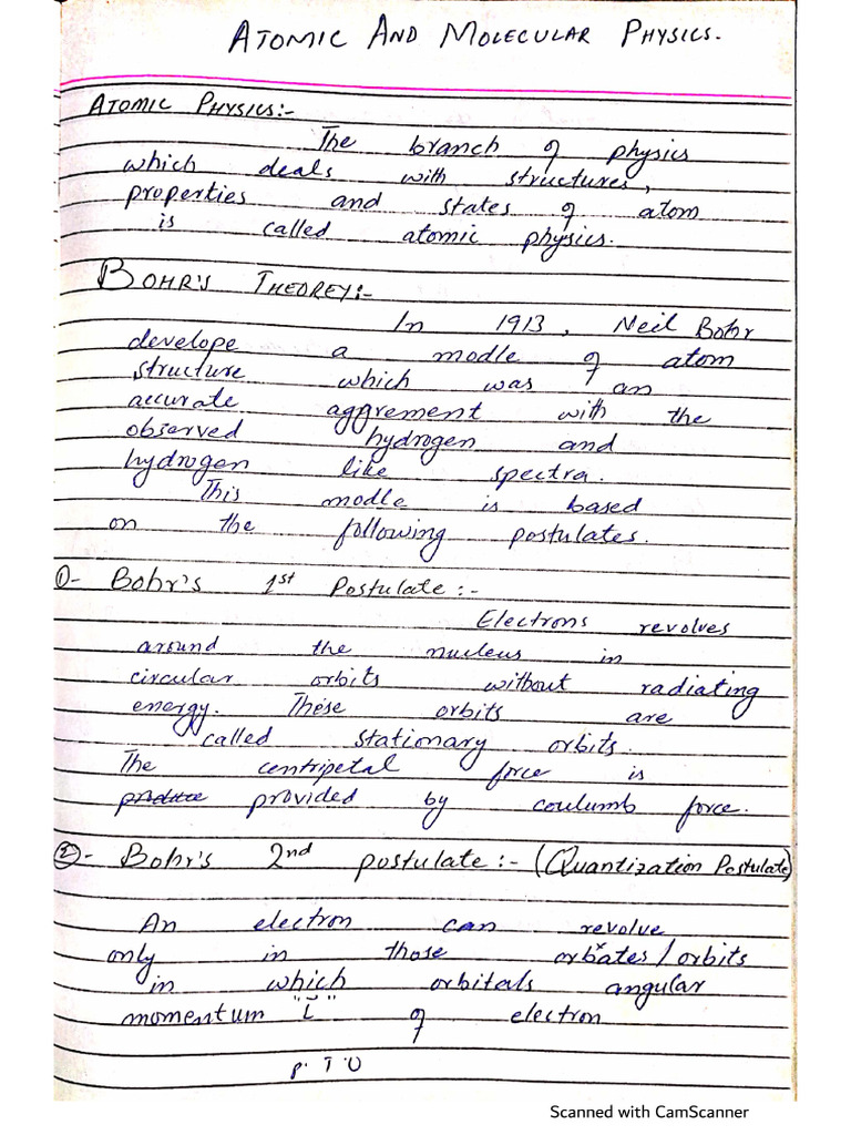 Atomic and Molecular Physics | PDF