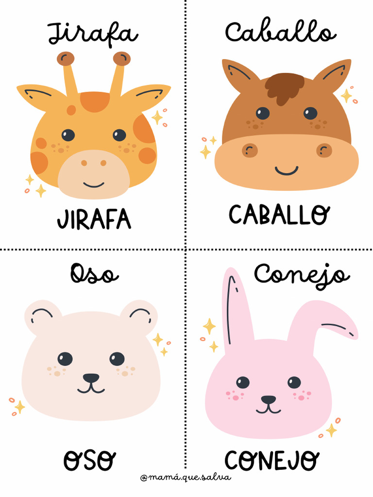 Tarjetas Animales | PDF
