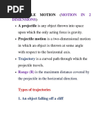 Projectile Motion Formula Sheet | PDF | Velocity | Teaching Methods ...