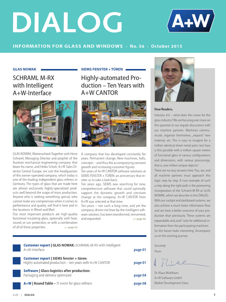 Dialog 56 10 2015 EN | PDF | Logistics | Automation