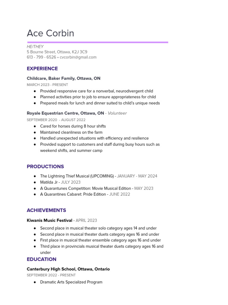 Ace Corbin Resume | PDF