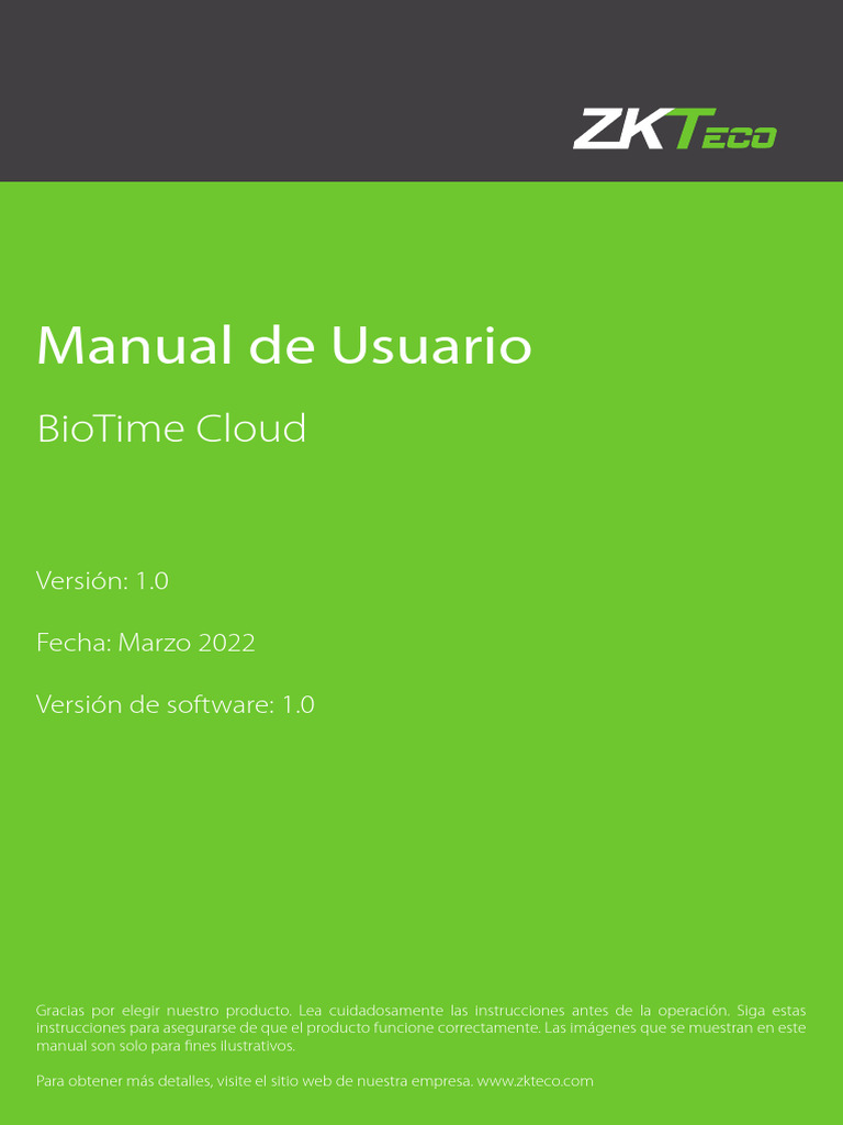 BioTime Cloud Manual de Usuario | PDF | Contraseña | Hardware de la computadora