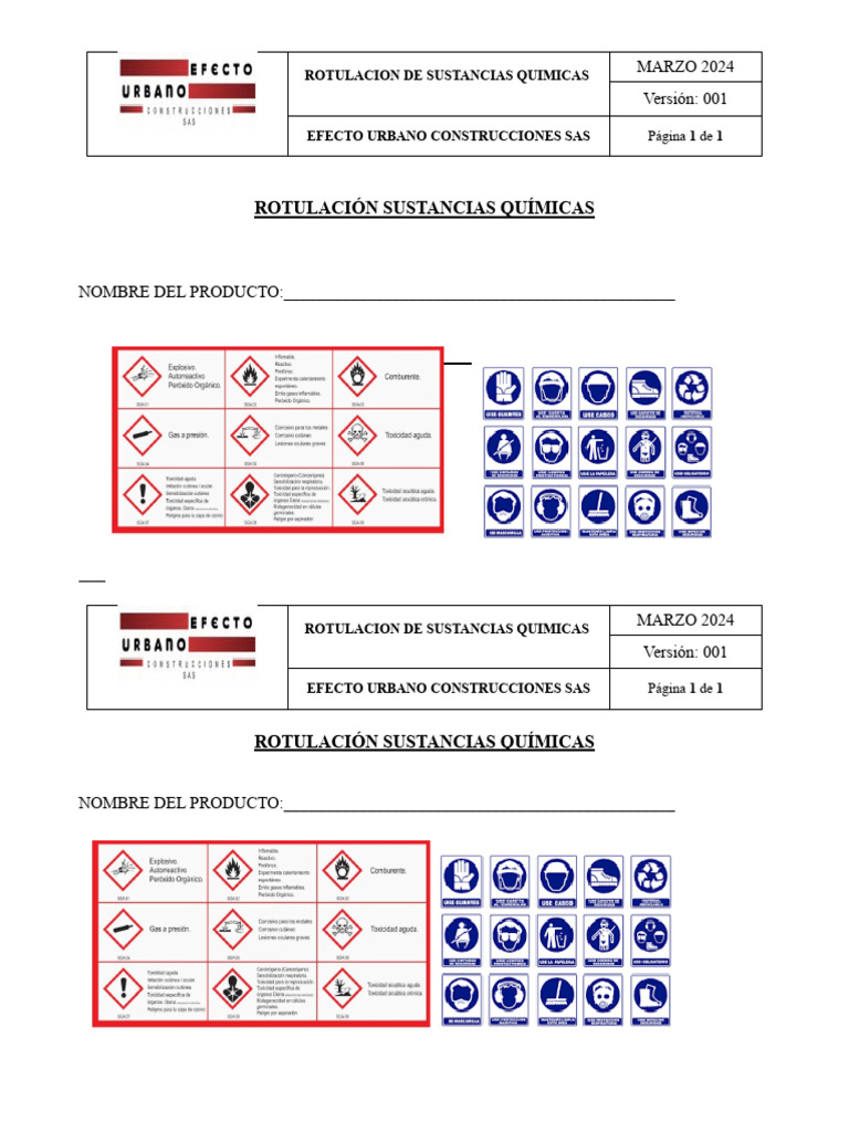 Rotulacion Sustancias Quimicas | PDF