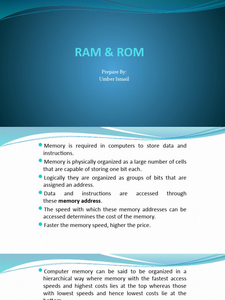 RAM, ROM and Its Types | PDF | Random Access Memory | Computer Data Storage