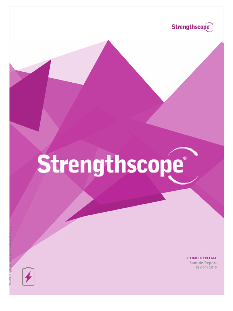 Strengthscope® sample report | PDF | Leadership | Creativity