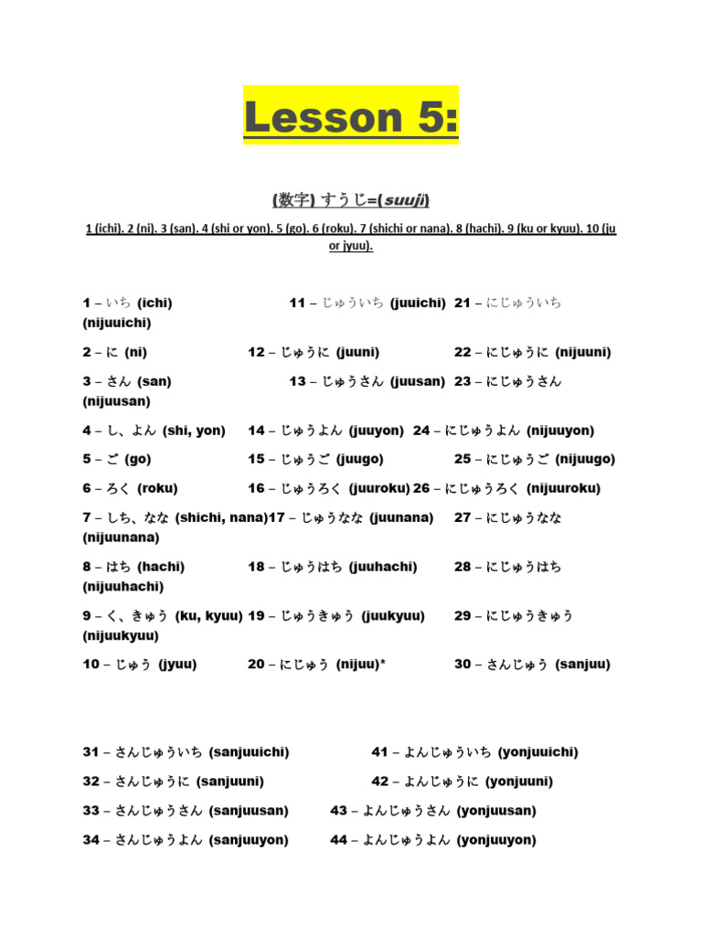 Lesson 5 | PDF