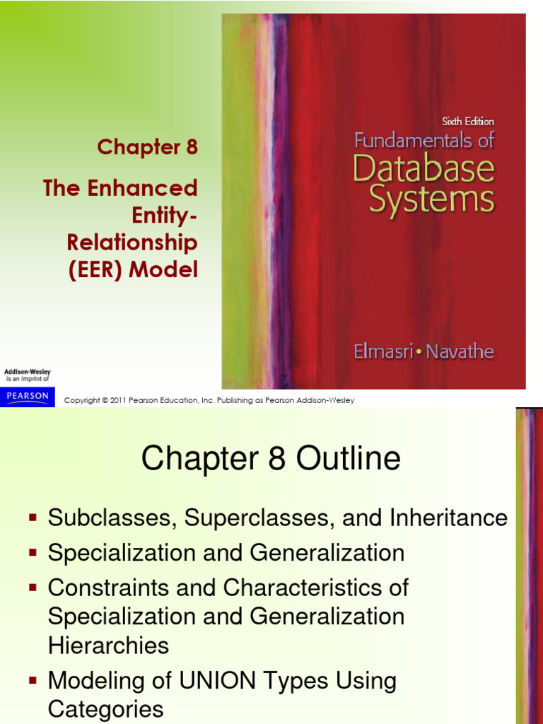 FDS - C8 - The Enhanced Entity-Relationship (EER) Model | PDF | Inheritance (Object Oriented ...
