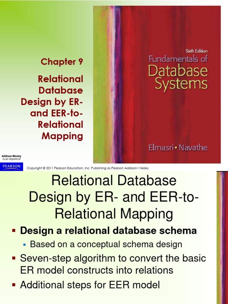 FDS - C9 - Relational Database Design by ER - and EER-to-Relational Mapping | PDF | Relational ...