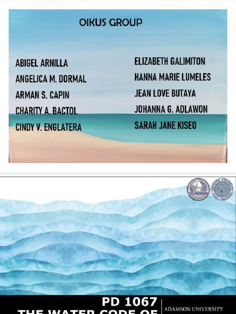 Group 5 Water Code of The Philippines | PDF