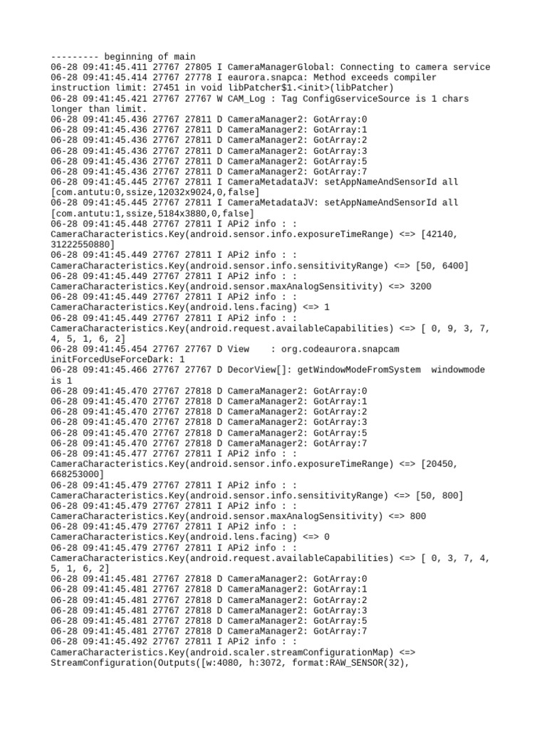 Log Cat 1656420105377 | PDF | Computer Architecture | Operating System Families