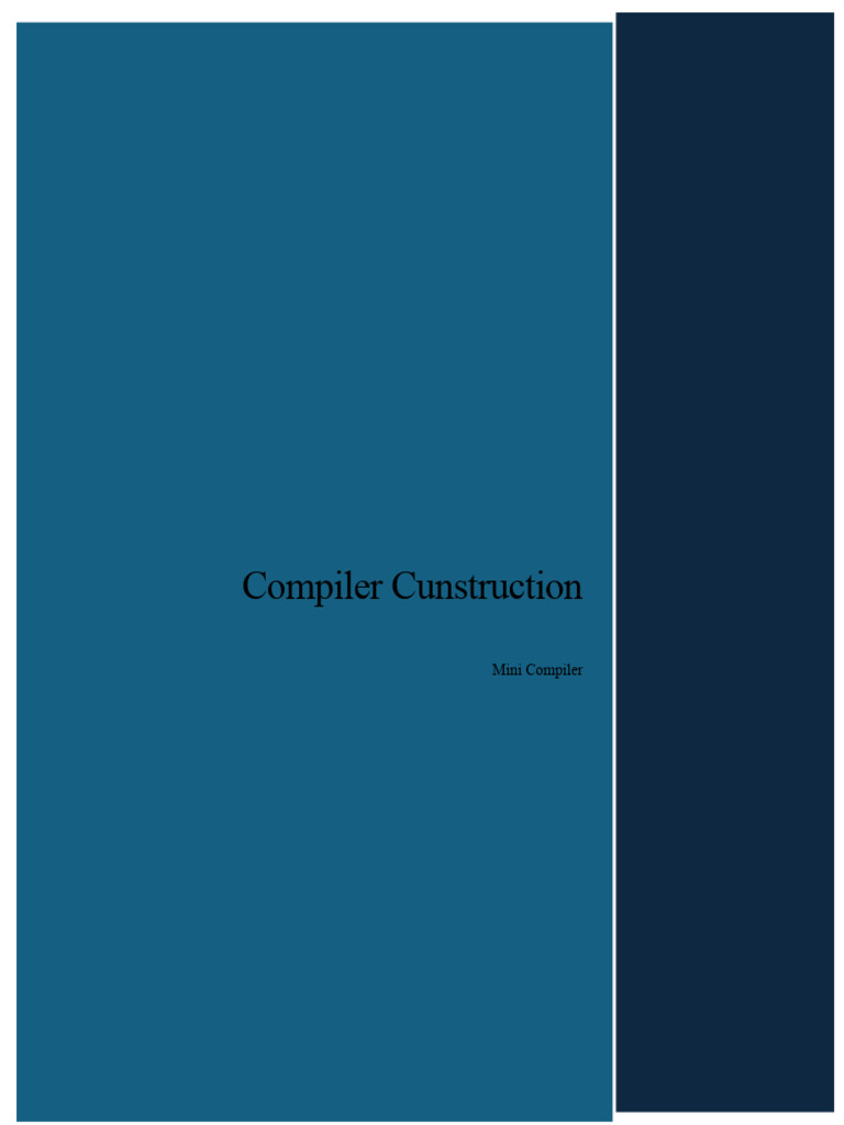 Compiler Project Pdf Parsing Object Oriented Programming