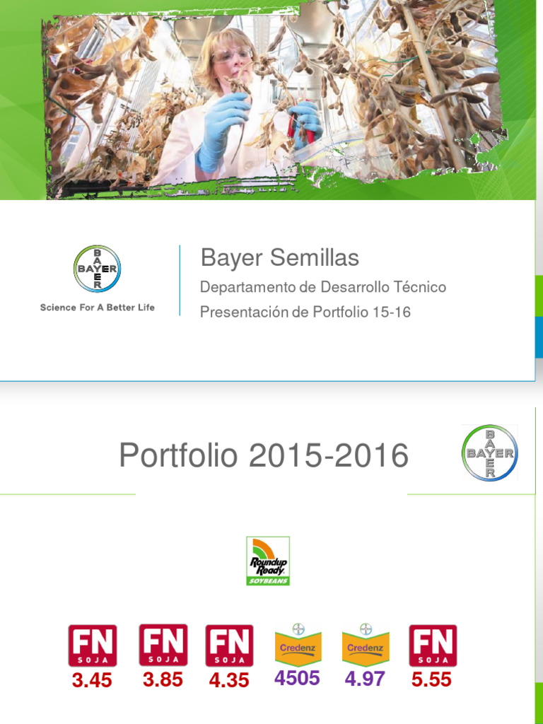 Bayer Semillas. Departamento de Desarrollo Técnico Presentación de ...