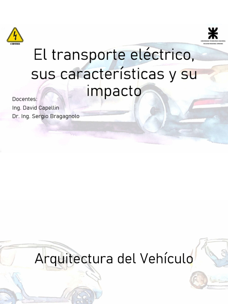 Cl03-Arquitectura Del Vehículo | PDF | Ingenieria Eléctrica | Batería ...
