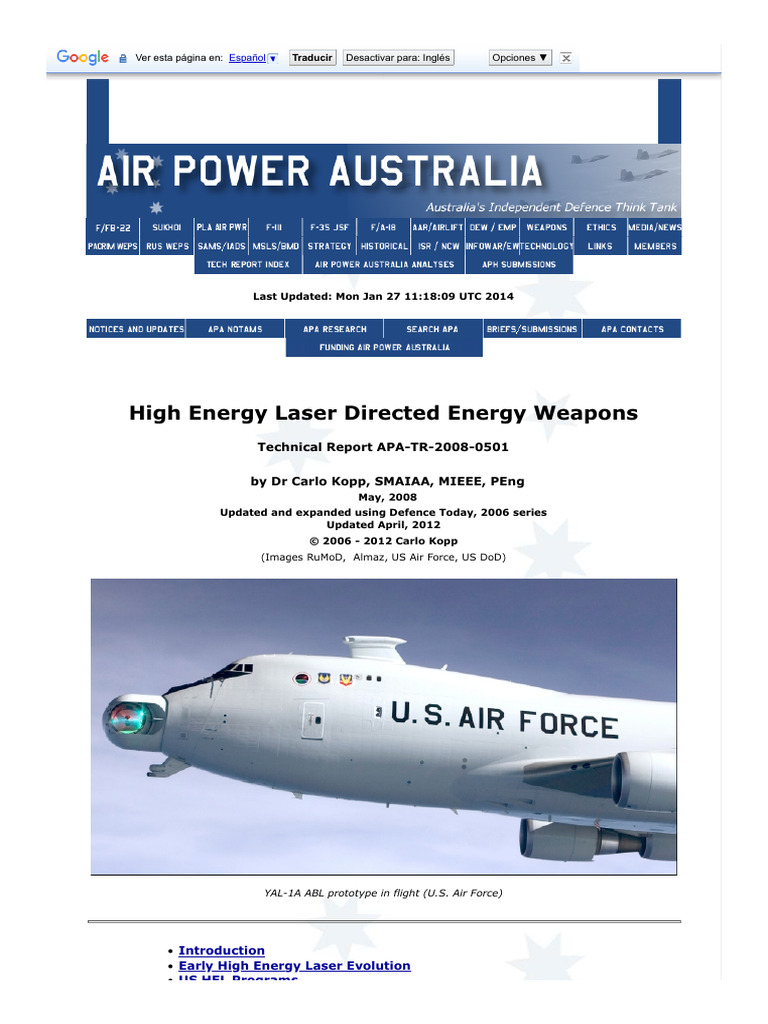 High Energy Laser Directed Energy Weapons | PDF | Laser ...