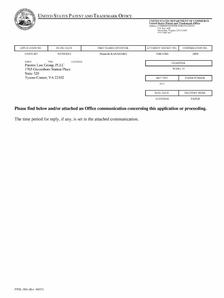 Please Find Below And/or Attached An Office Communication Concerning ...