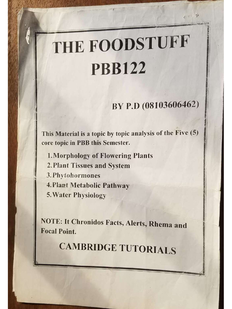 PBB Cambridge | PDF