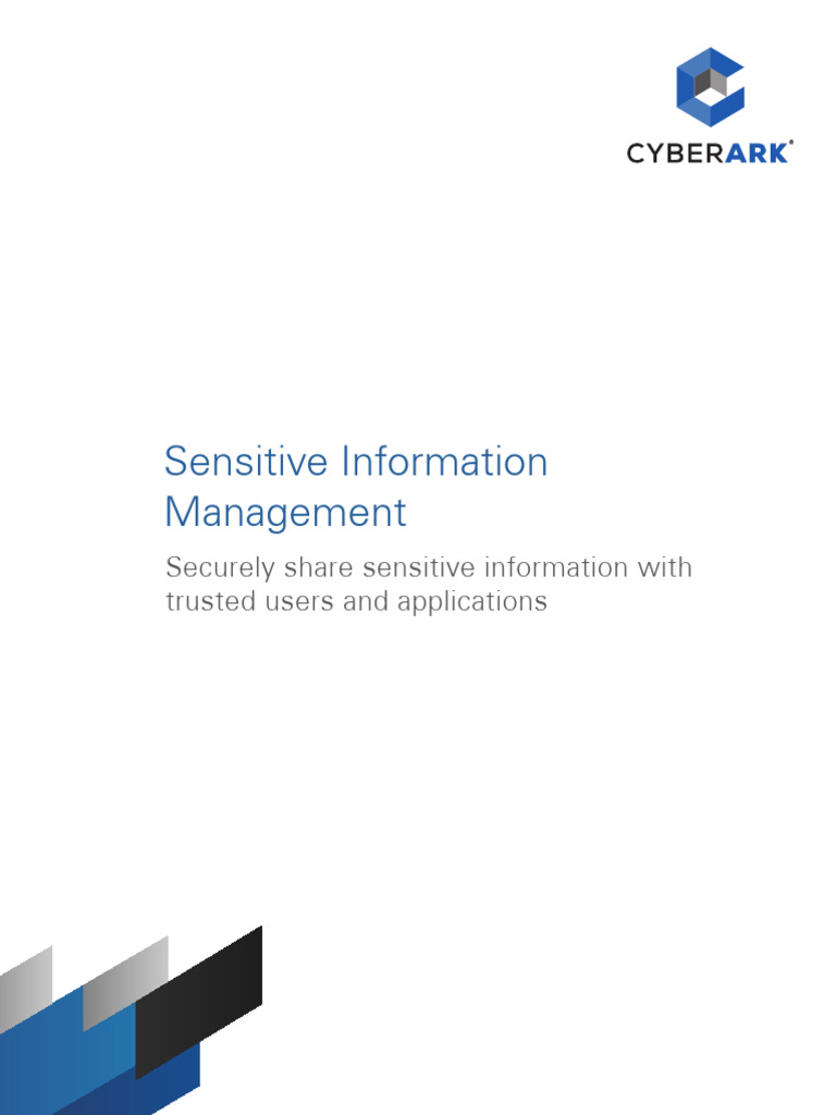 How To Manage Sensitive Information Management With Cyberark Software Pdf File Transfer