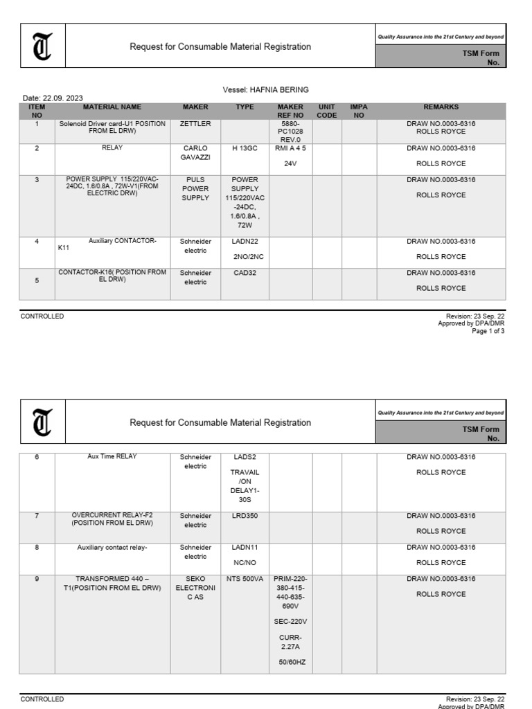 Steering Gear Electrical Panel - Parts | PDF | Relay | Power Engineering