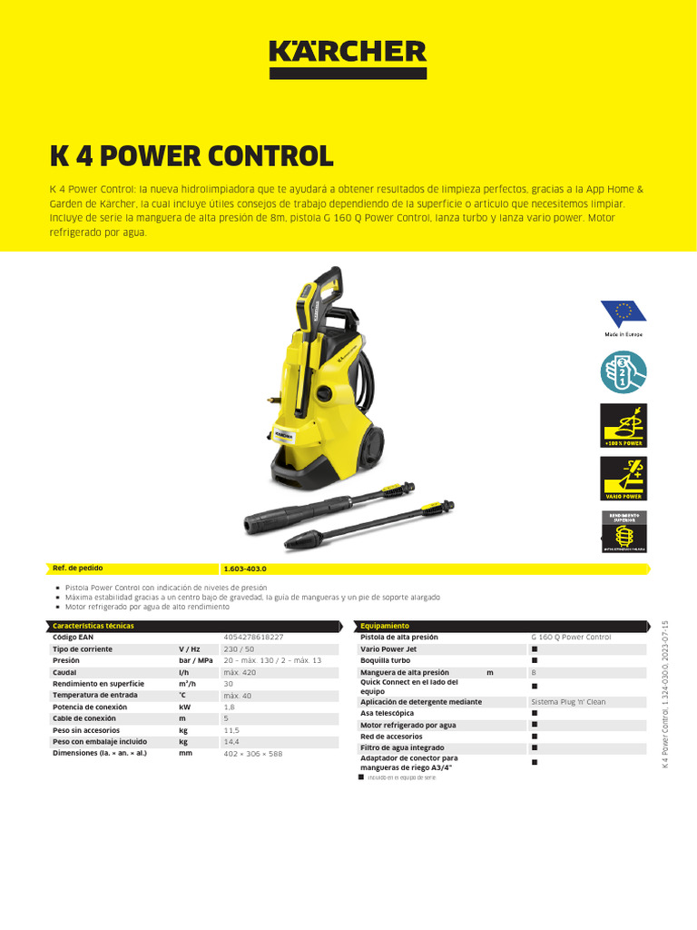 K4 Power Control | PDF | Agua | Detergente