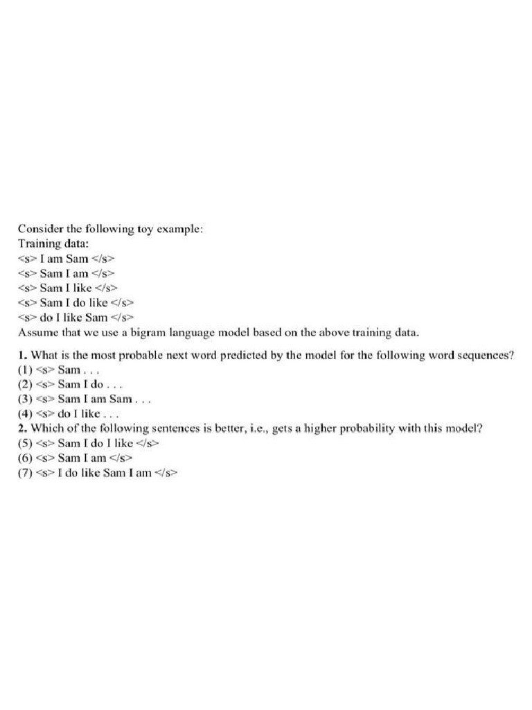 N Gram Model Numerical | PDF