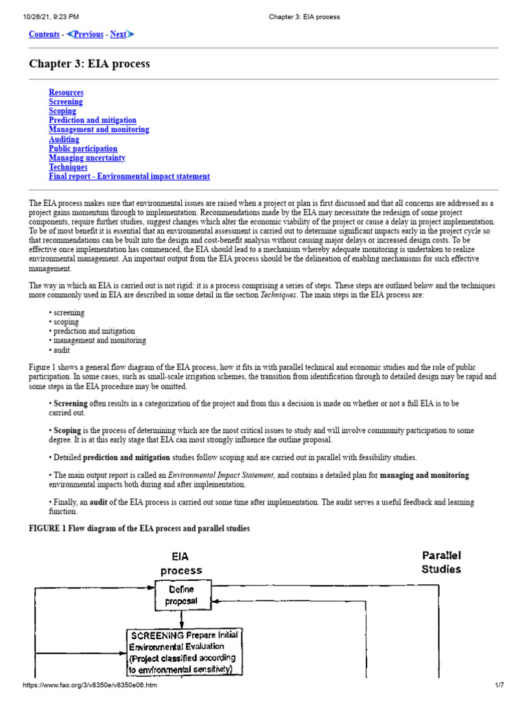 Chapter 3 - EIA Process | PDF | Environmental Impact Assessment ...