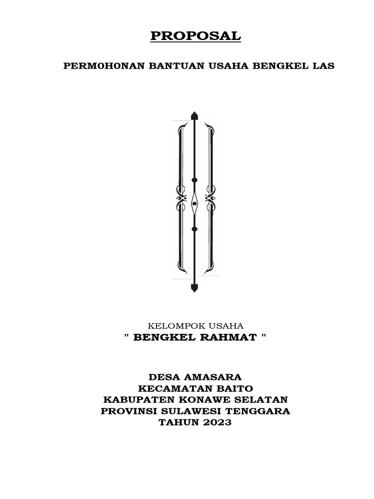 Proposal Bengkel Las | PDF