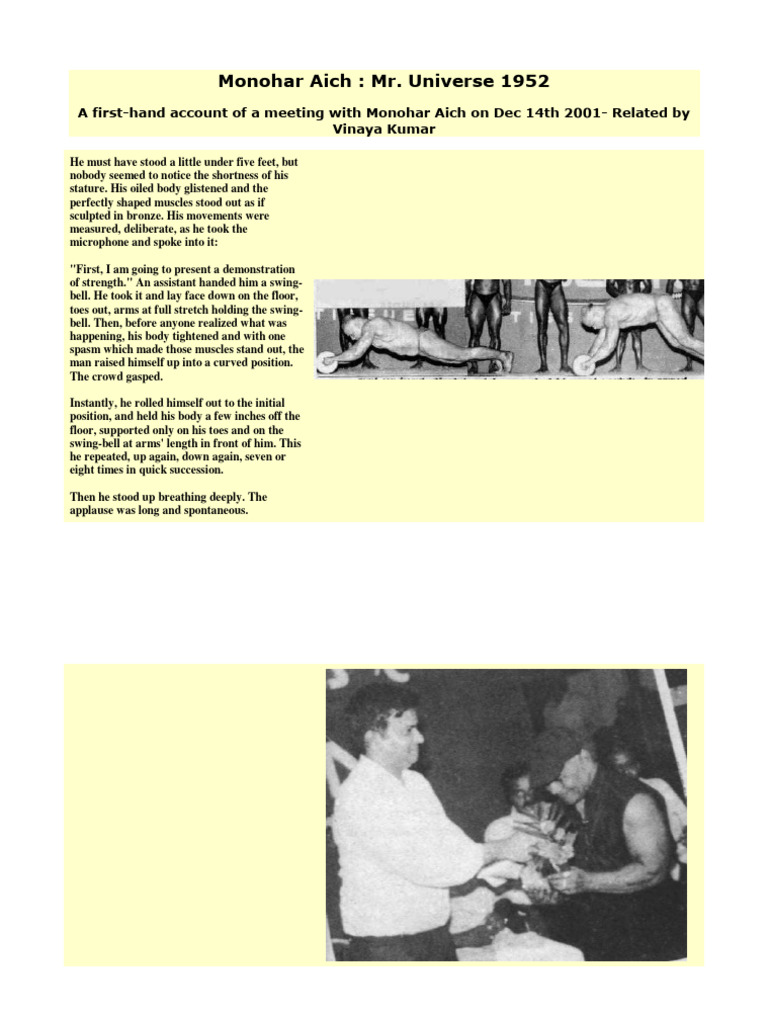 Monohar Aich - , Meeting | PDF | Physical Fitness | Physical Exercise