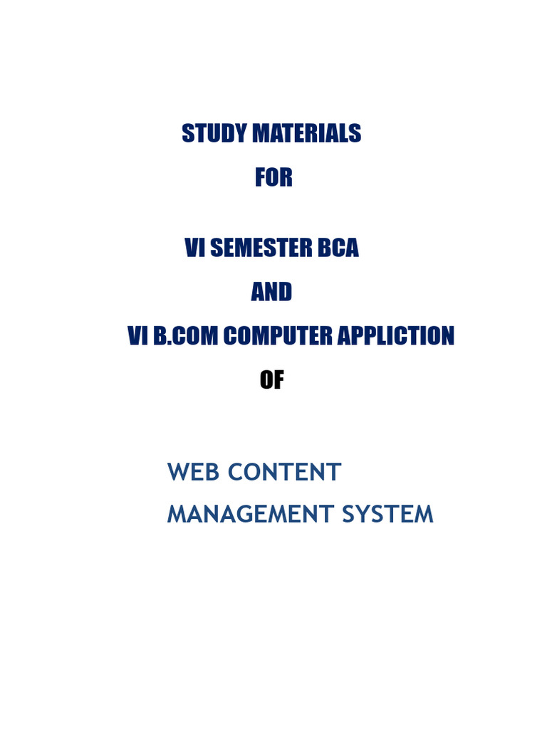 WCMS - UNIT-I & LL | PDF | World Wide Web | Internet & Web