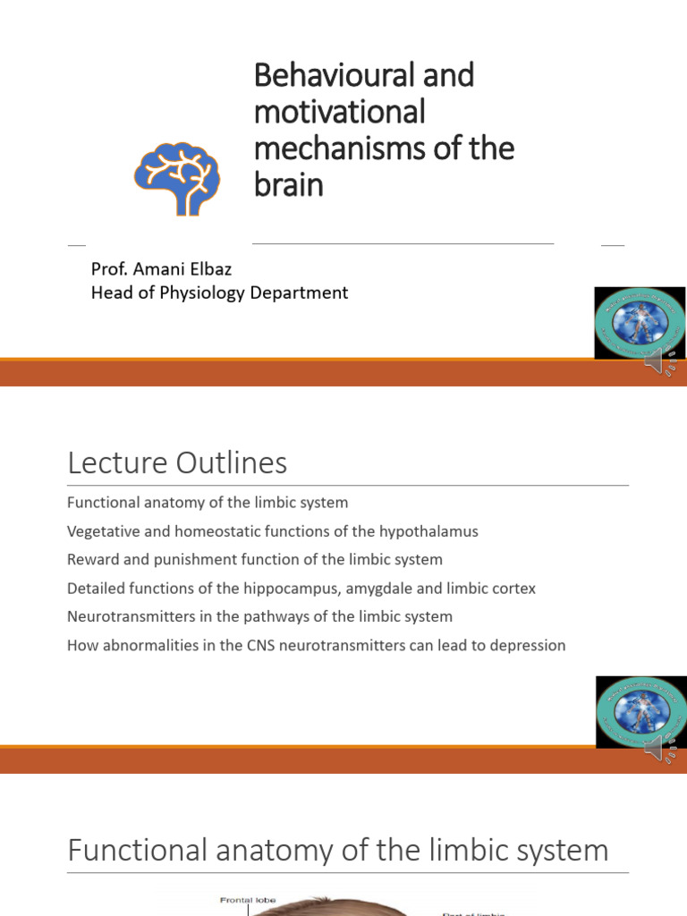 Amany Elbaz - Rec-2021 Behavioral &motivational Mechanisms | PDF | Hypothalamus | Limbic System