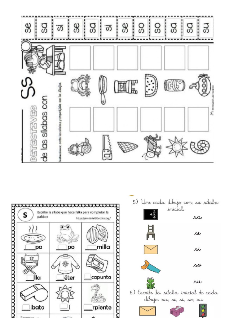 Guía N2 Practicando La Consonante S | PDF
