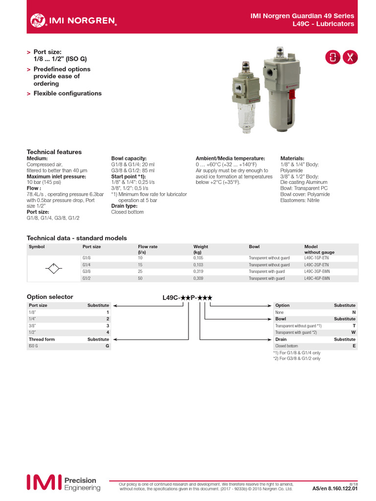 Norgren Guardian - L49C Ing | PDF | Mechanical Engineering