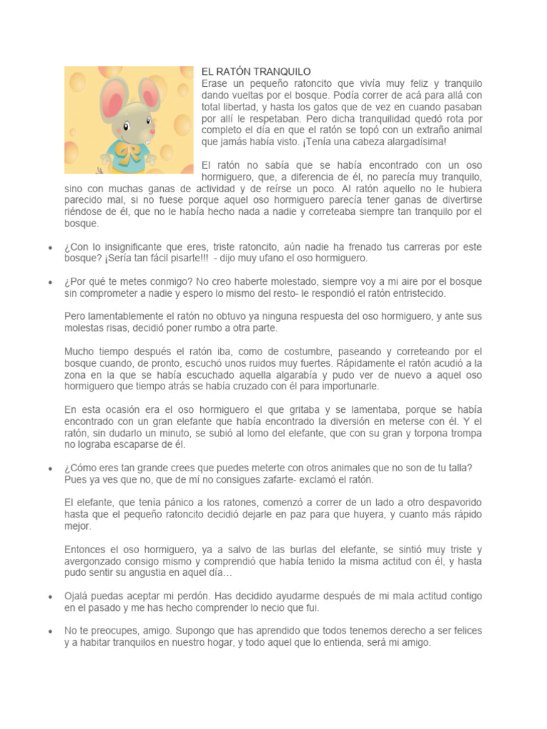 El Ratón Tranquilo | PDF | Poesía | Ficción general