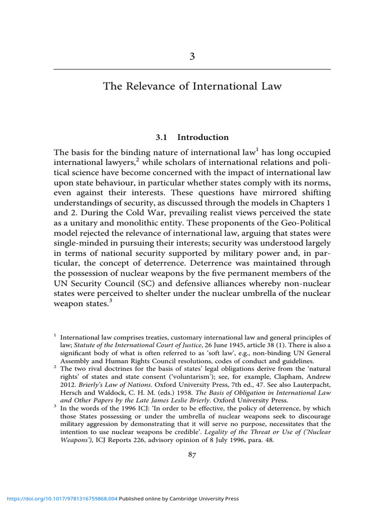 Relevance of International Law | PDF | International Law | Treaty