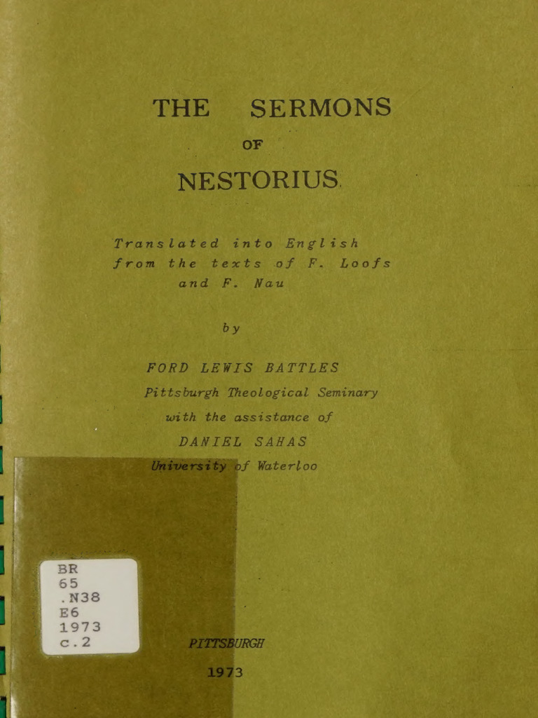 The Sermons of Nestorius | PDF | Sermon | Jesus